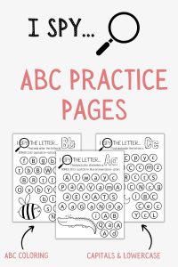 I SPY ABC Printable Worksheets for Kids – Motivation for Mom