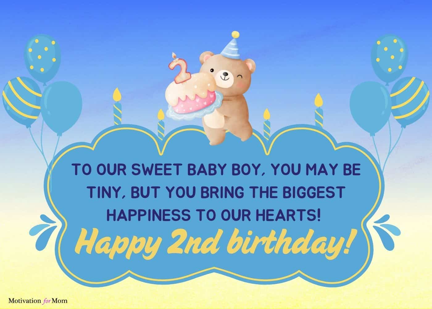 15 Charming 2nd Birthday Quotes for Baby Boy On His Special Day ...