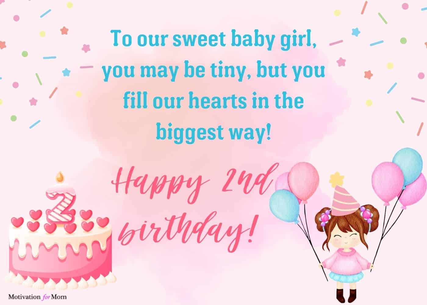 15 Sweetest 2nd Birthday Quotes for Baby Girl On Her Special Day ...