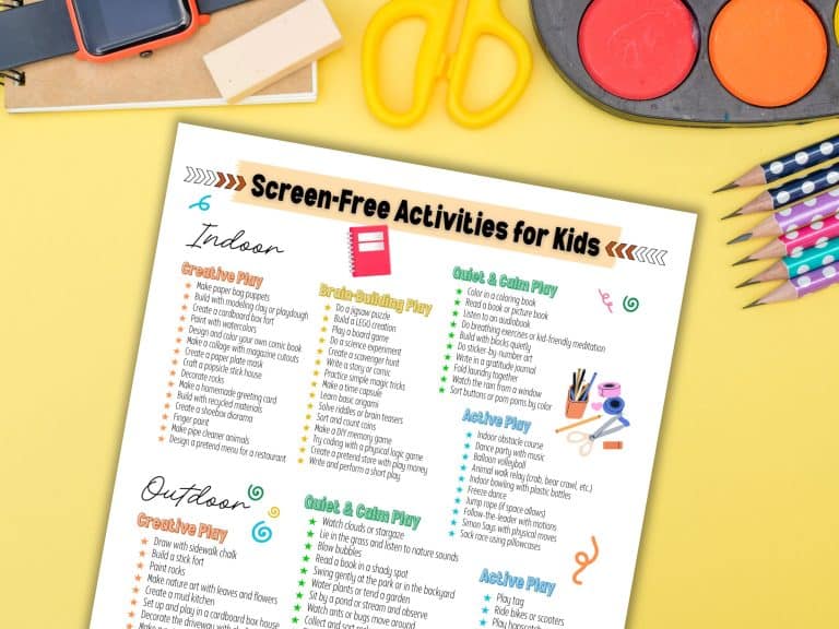 100 Screen Free Activities for Kids | Keep Them Busy All Day