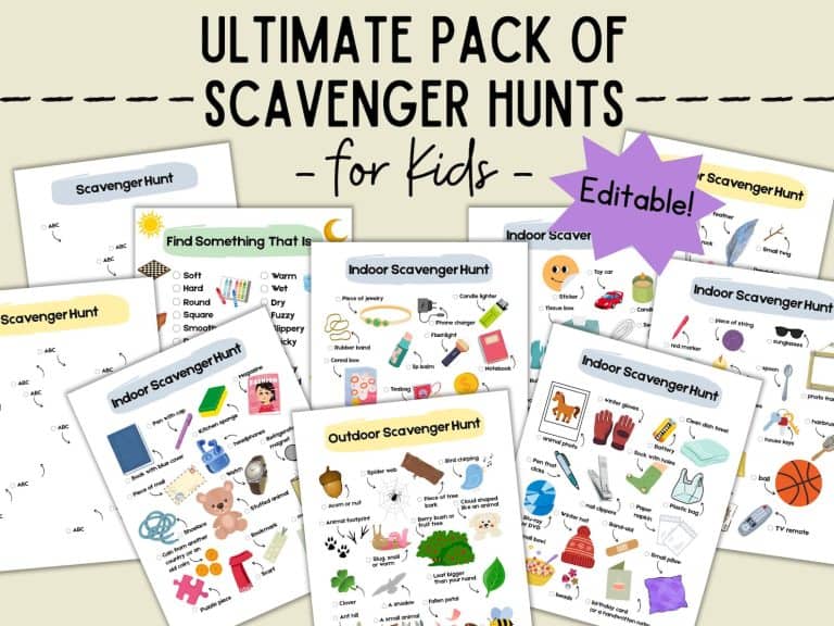 100+ At Home Scavenger Hunt Ideas for Kids | Find Something That Is ...